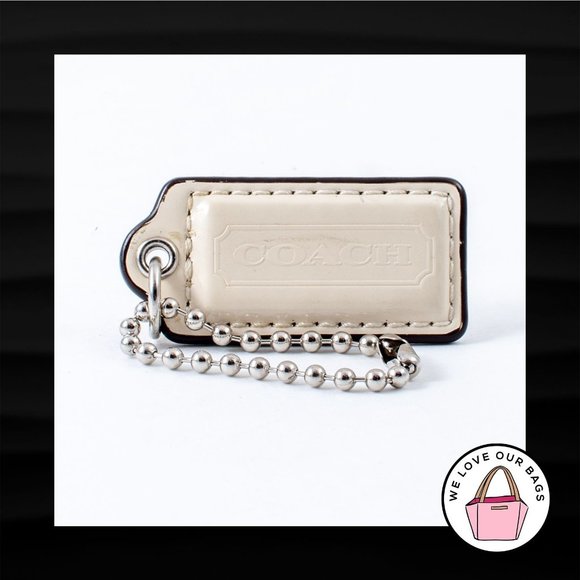 Coach | Accessories | 2 Medium Coach White Ivory Patent Leather Key Fob ...